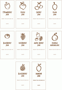 Free Printable Jam Tags