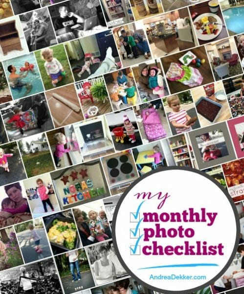 My Monthly Photo Checklist | Andrea Dekker