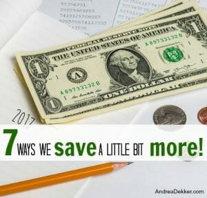 7 Simple Ways We Save A Little Bit More | Andrea Dekker