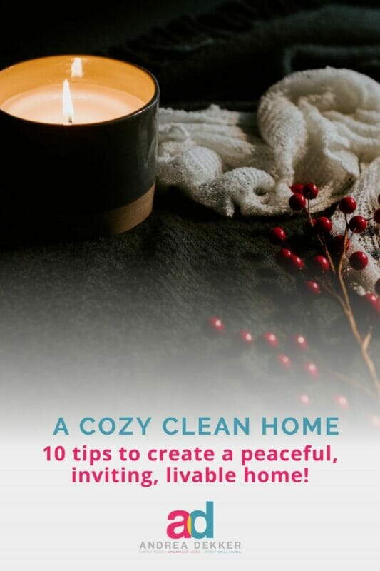 How to Create a Cozy Clean Home | Andrea Dekker