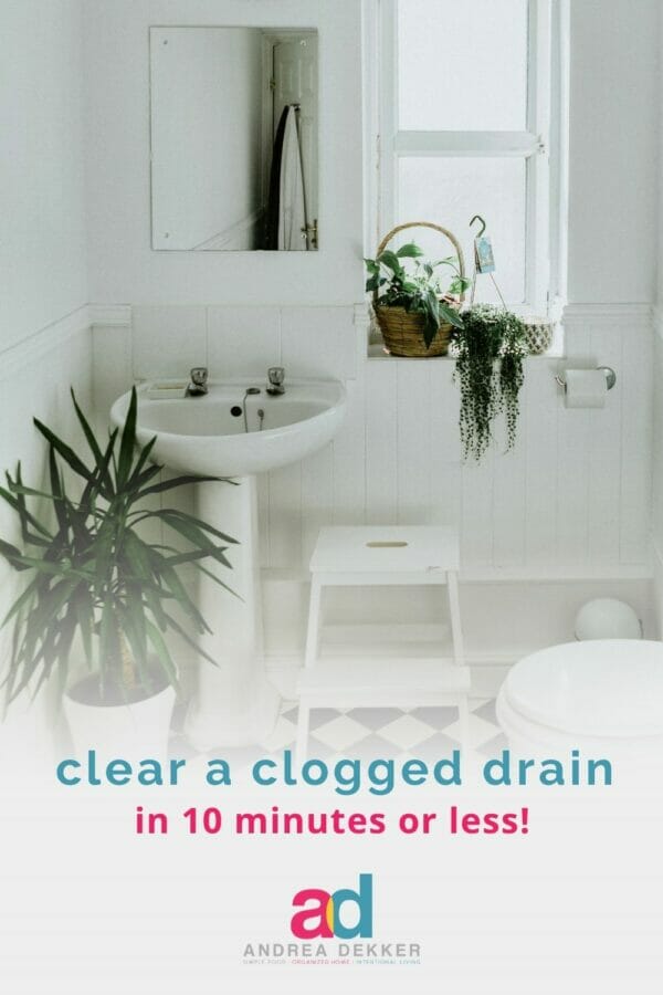 How To Clear A Clogged Drain In 10 Minutes Andrea Dekker