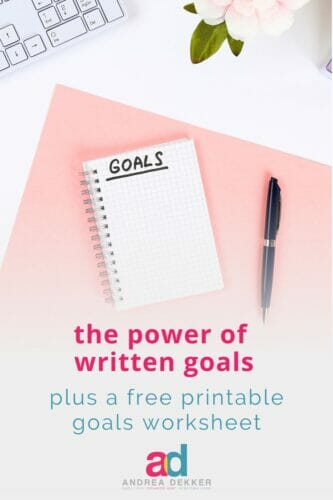The Powerful Proof of Written Goals | Andrea Dekker
