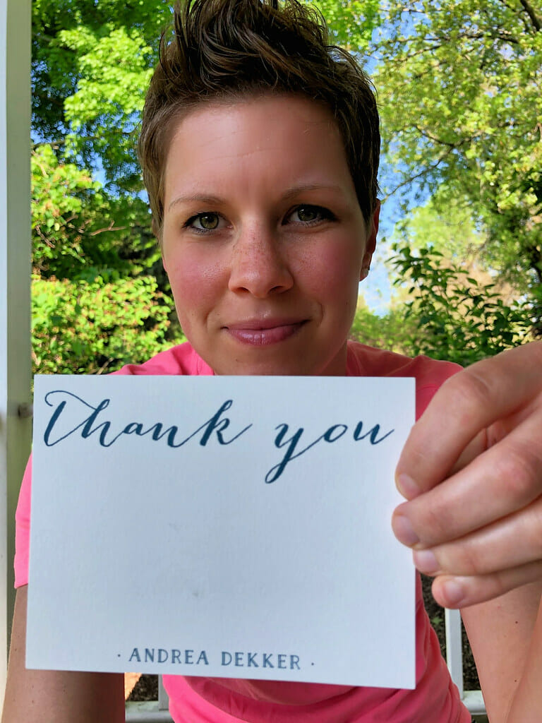 Thank you! | Andrea Dekker